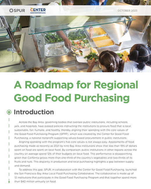 A Roadmap for Regional Good Food Purchasing | SPUR